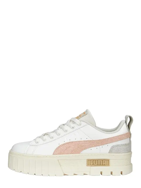 PUMA White Pink Low Top Sneakers - White/pink