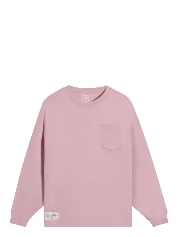 LI-NING Chinese Color Pocket Long Sleeve T-shirt - Pink