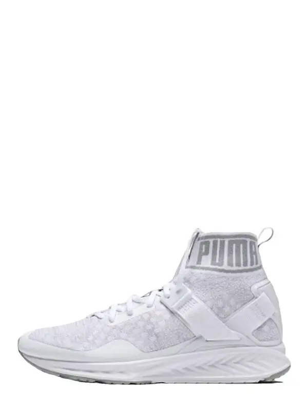 PUMA Ignite Evoknit Mid High Top Sneakers - White