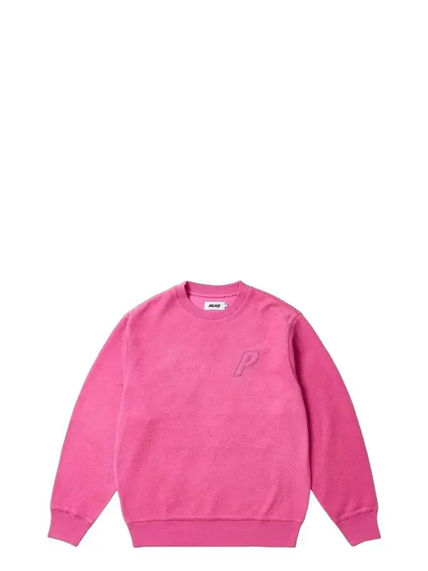 PALACE Fw23 Reverse P-3 Crew Sweater - Pink