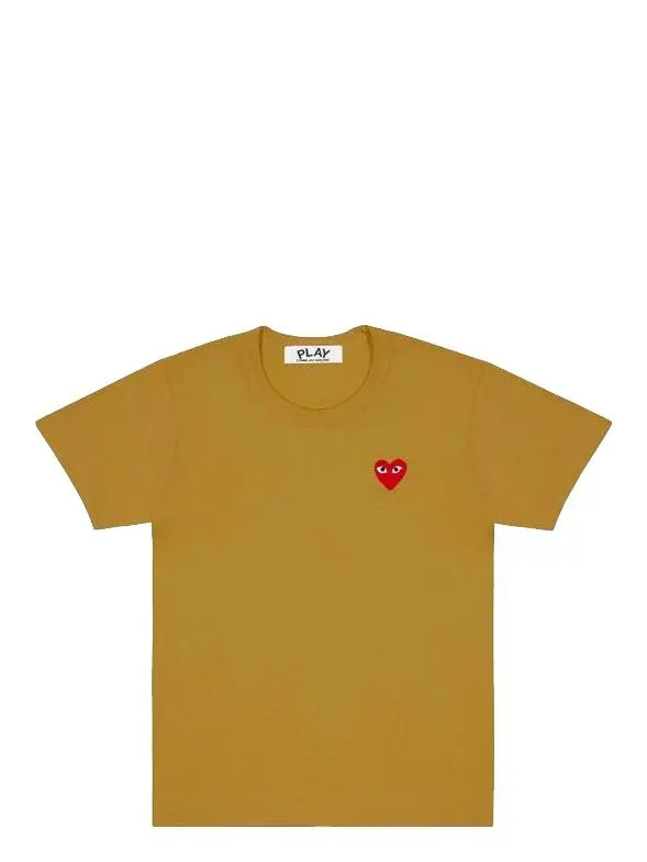 Play Comme Des Garcon Heart Logo T-shirt - Tan
