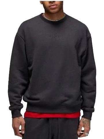 JORDAN Wordmark Fleece Crewneck Sweatshirt - Off Noir