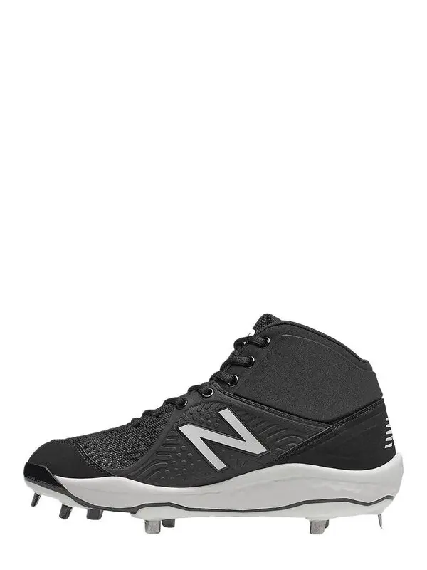 NEW BALANCE Fresh Foam 3000v5 Mid Metal Baseball Cleats - Black/white