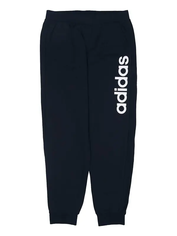 Adidas Neo Logo Printing Fleece Lined Stay Warm Bundle Feet Sports Pants/trousers/joggers - Black