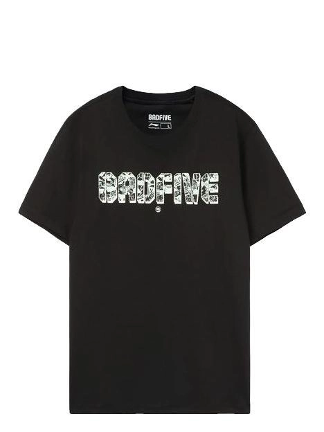 LI-NING Badfive Logo Loose Fit T-shirt 'black - Black/multi-color