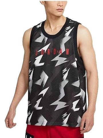 JORDAN Contrasting Colors Pattern Alphabet Numeric Breathable Training Basketball Sports Vest - Default Color