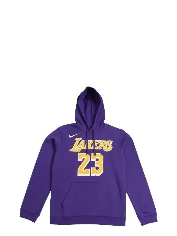 Nike Lebron James Lakers Basketball Fleece Hoodie - Purple