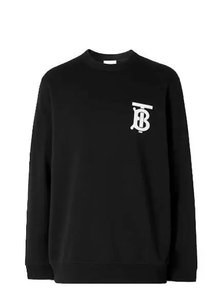 Burberry Tb Crewneck Sweatshirt - Black