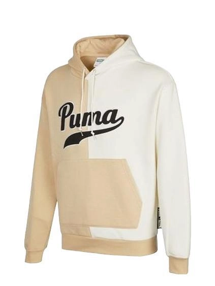 PUMA Colorblock Fleece Lined Hoodie - Tan