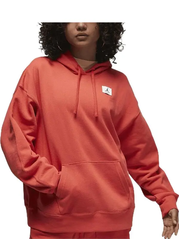 JORDAN Air Flight Fleece Pullover Hoodie - Red