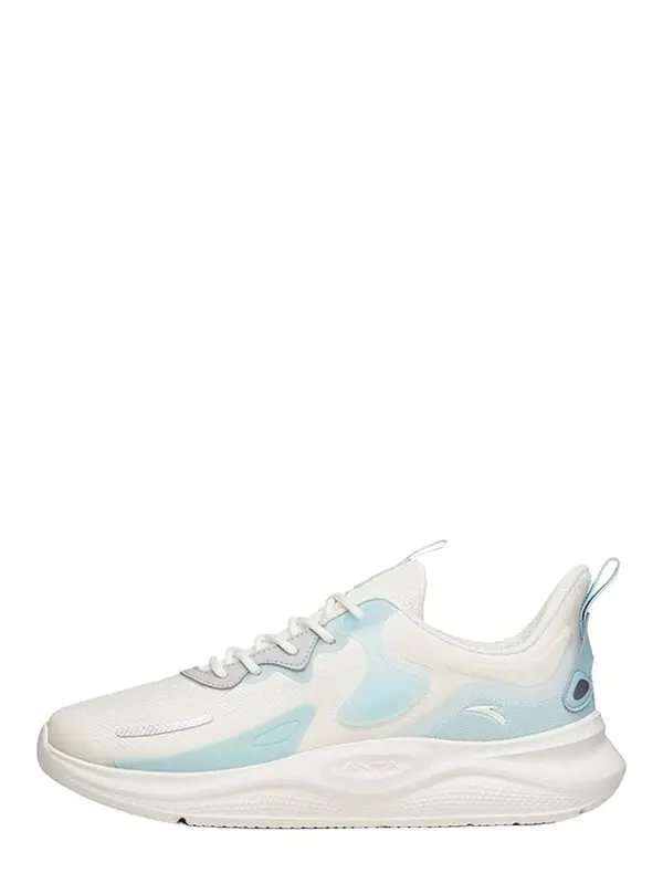 ANTA The Cloud Leather Mesh Sneakers - White/blue