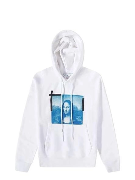 Off-White Mona Lisa Print Hoodie - White/blue