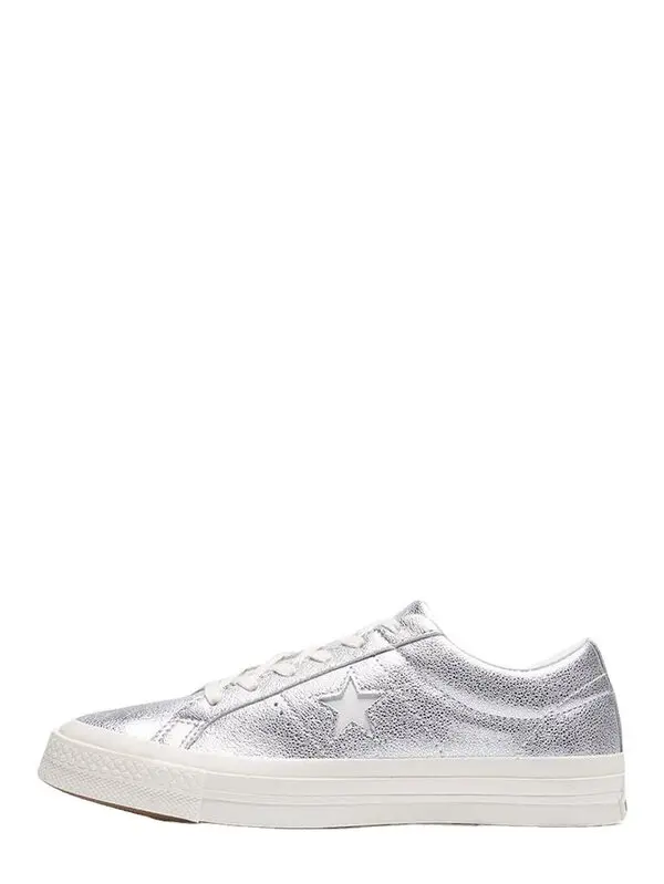 CONVERSE One Star Metallic Sneakers - White/silver
