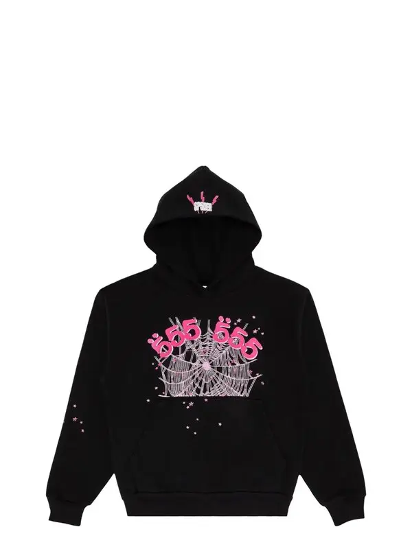 SP5DER Angel Number Hoodie - Black