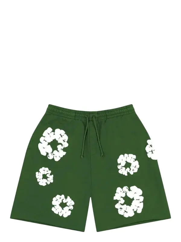 DENIM TEARS Cotton Wreath Sweatshorts - Green