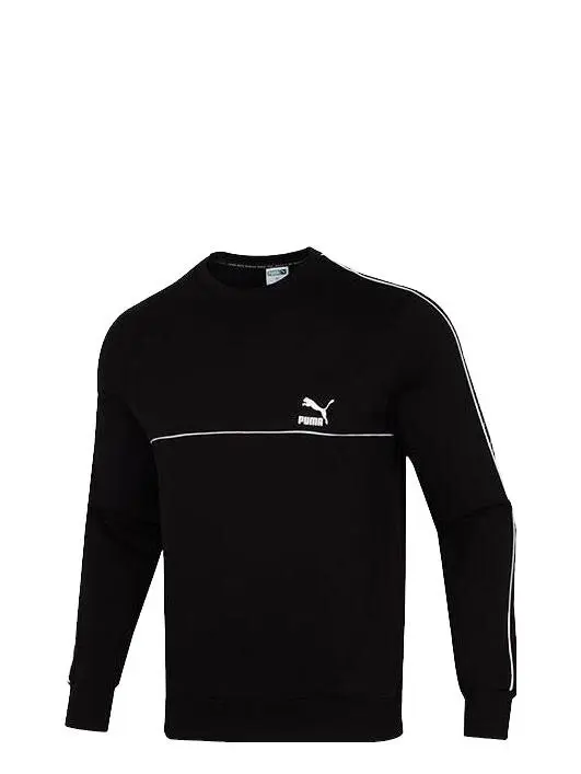 PUMA Clsx Piped Crew Pullover - Black