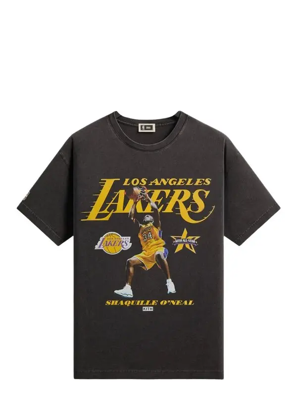 Kith For Nba All-star Los Angeles Lakers Shaquille O'neal Vintage T-shirt - Black