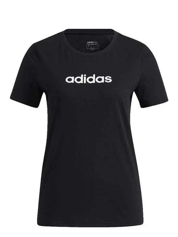 Adidas Neo Essentials Logo Print T-shirt - Black