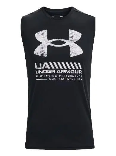 Under Armour Velocity Graphic Sleeveless Shirt - Black/white
