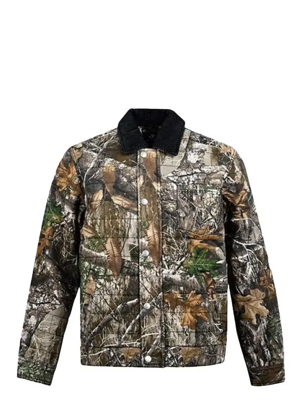 CONVERSE Quilted Camouflage Stand Collar Jacket - Multi-color