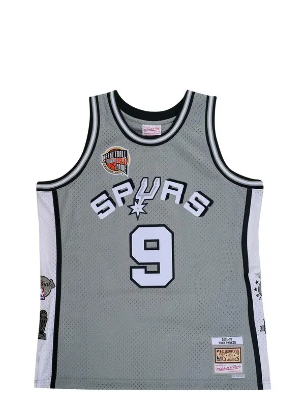 Mitchell & Ness Nba San Antonio Spurs Hall Of Fame Swingman Jersey Tony Parker 9 - Grey