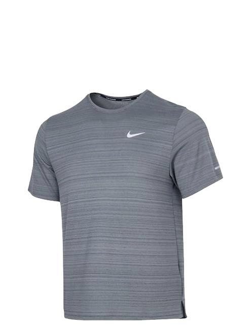 Nike Dri-fit Miler Short Sleeve T-shirt - Gray/silver