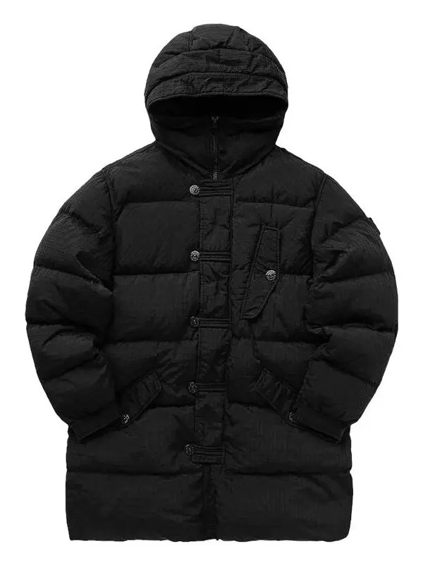 Stone Island Hooded Down Parka - Black