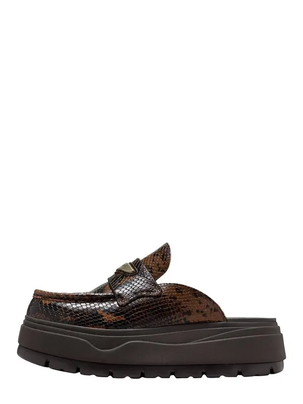 JORDAN Mule Croc Effect - Velvet Brown