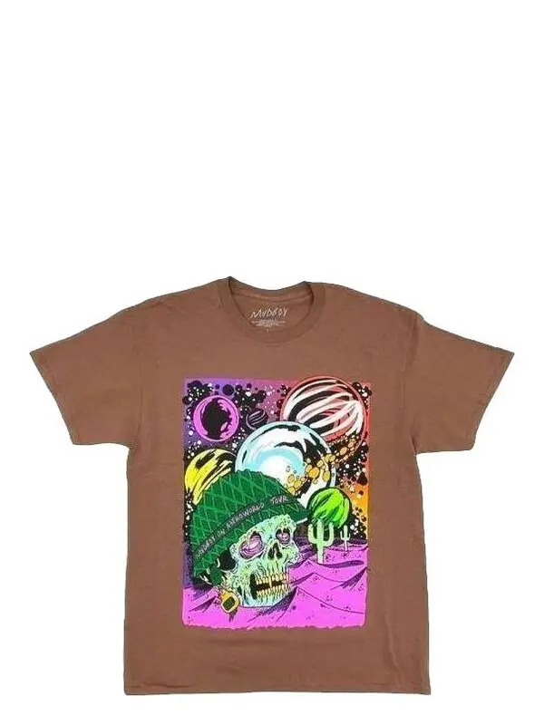 TRAVIS SCOTT Cactus Jack X Sheck Wes Udboy On Astroworld Tour T-shirt - Brown