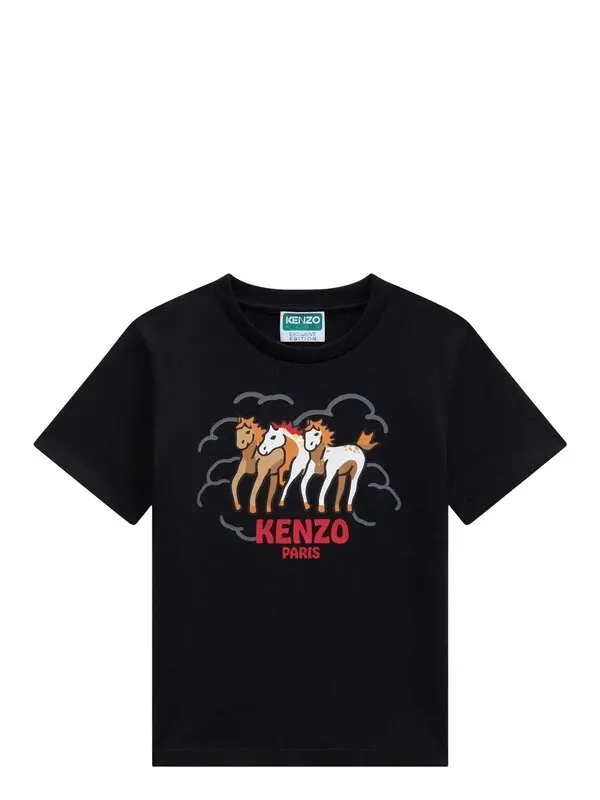 Kenzo Lunar New Year" Graphic T-shirt - Black