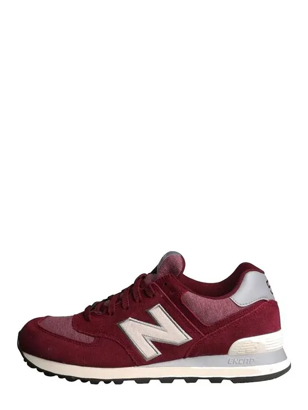 NEW BALANCE 574 Burgundy Sneakers - Wine Red/white/gray
