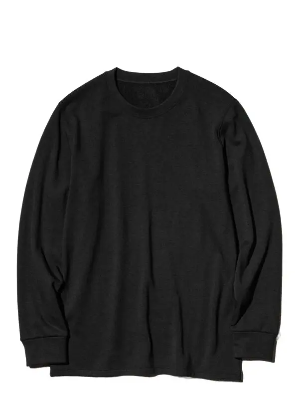 Uniqlo Heattech Crew Neck 3/4 Sleeve T-shirt - Black