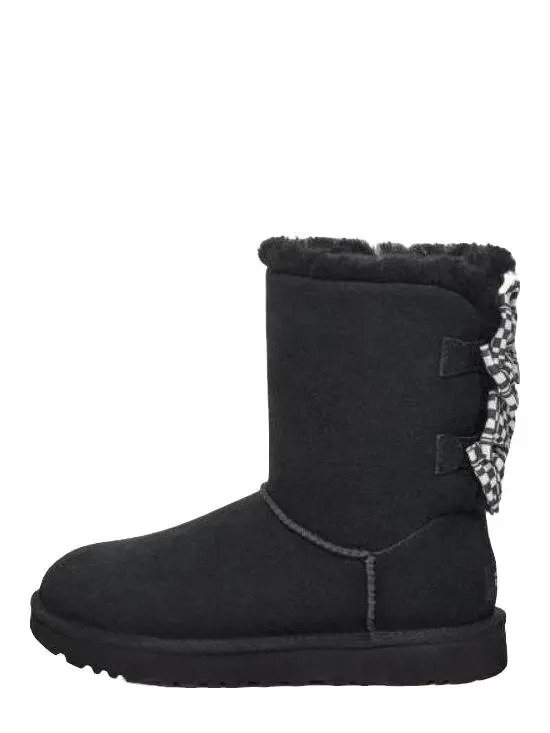 UGG Checkered Bow Boots - Black