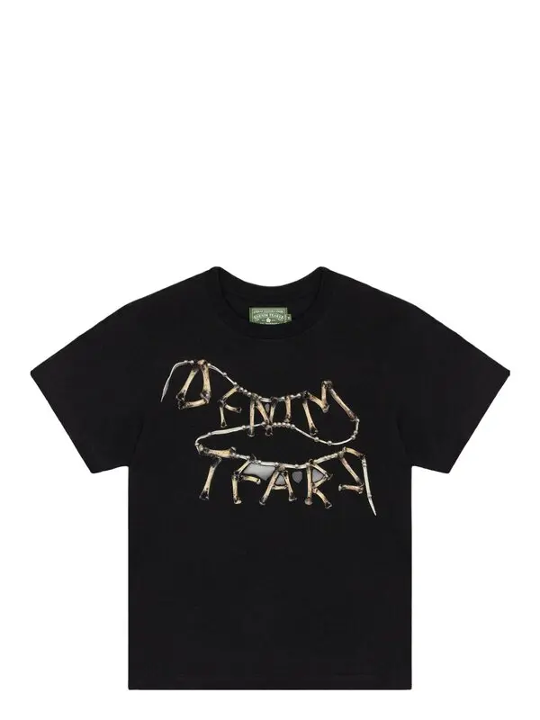 DENIM TEARS Kiss My Grits" Graphic Tee - Black