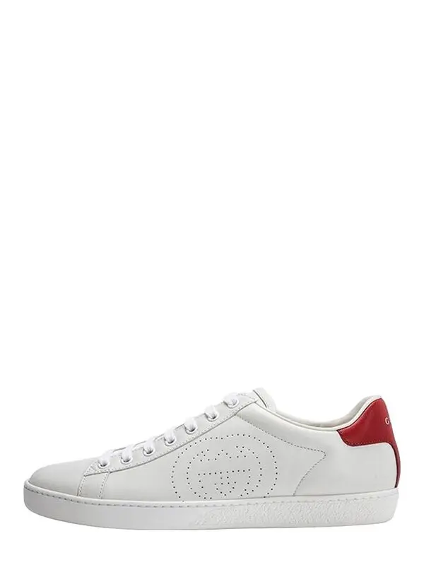 Gucci Ace Interlocking G Sneakers - White/red