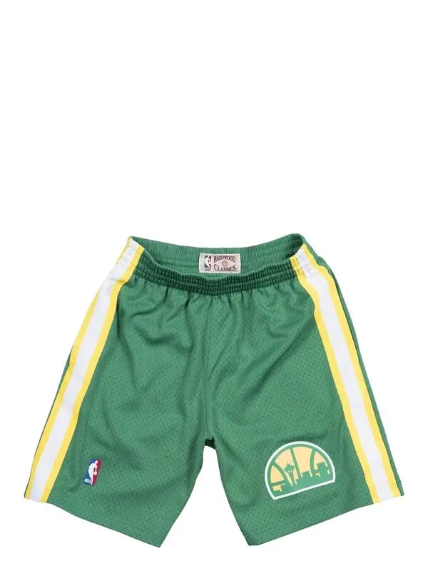 Mitchell & Ness X Nba Seattle Supersonics 1994-95 Road Swingman Shorts - Green/yellow/white