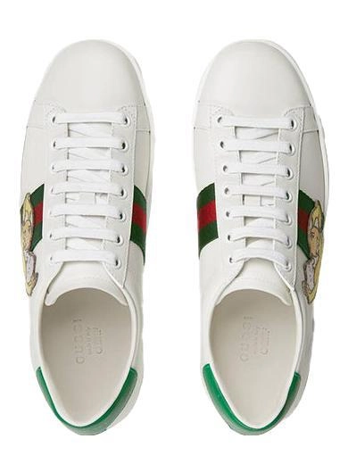 Gucci Ace 'bananya' Sneakers - White/green/red