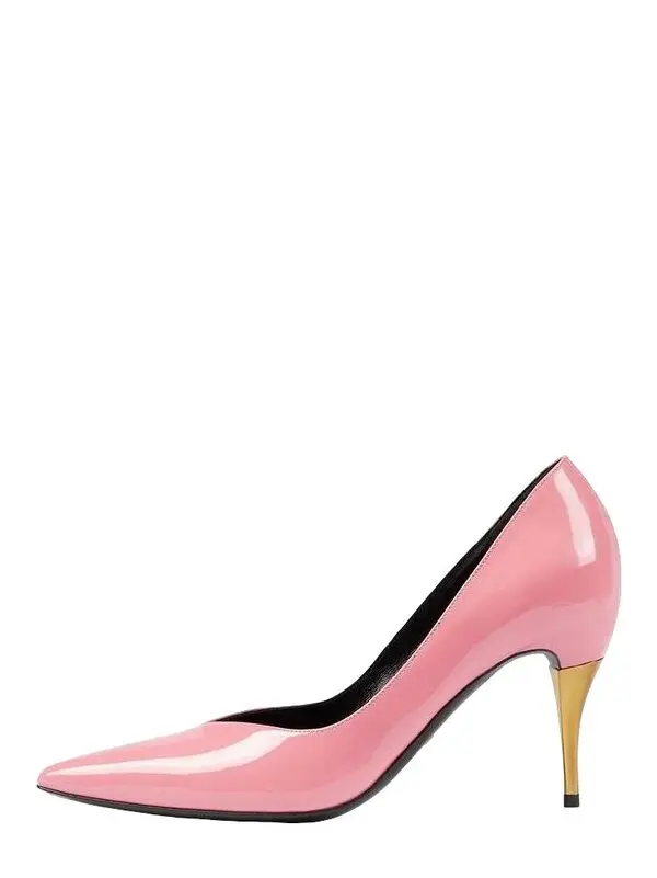 Gucci Patent Leather Mid-heel Pump - Pink