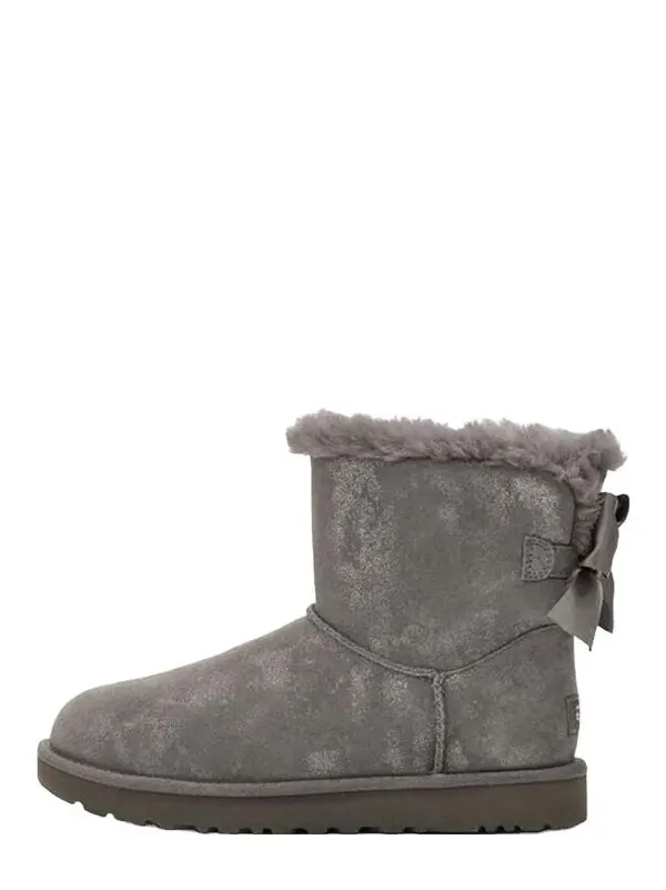 UGG Mini Bailey Bow Glimmer Boots - Charcoal