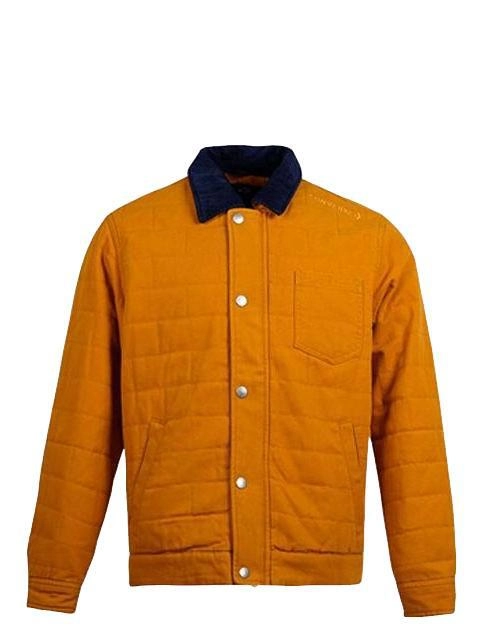 CONVERSE Quilted Utility Jacket With Corduroy Collar - Yellow
