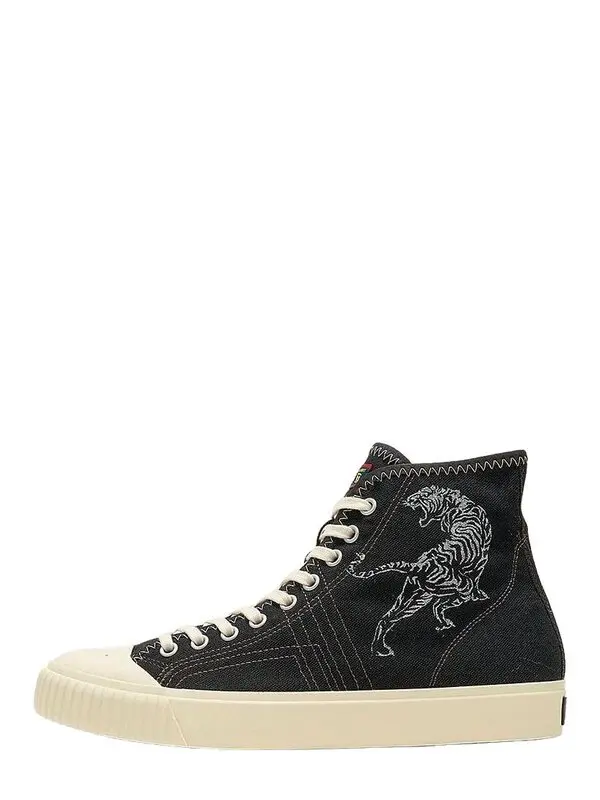 Onitsuka Tiger High Top Sneakers - Black/beige