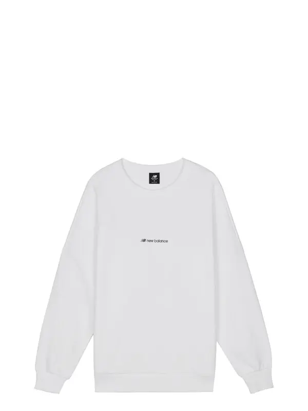 NEW BALANCE Long Sleeve Crewneck T-shirt - White