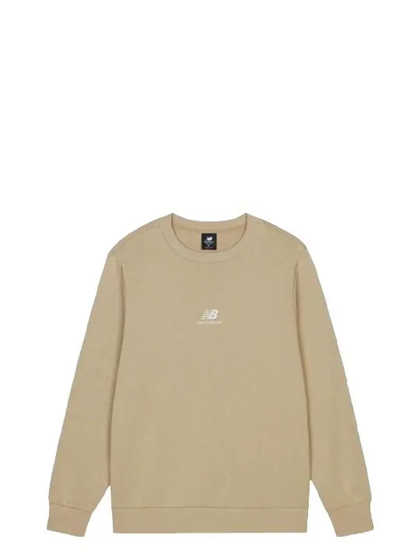 NEW BALANCE Logo Printing Round Neck Long Sleeve - Khaki