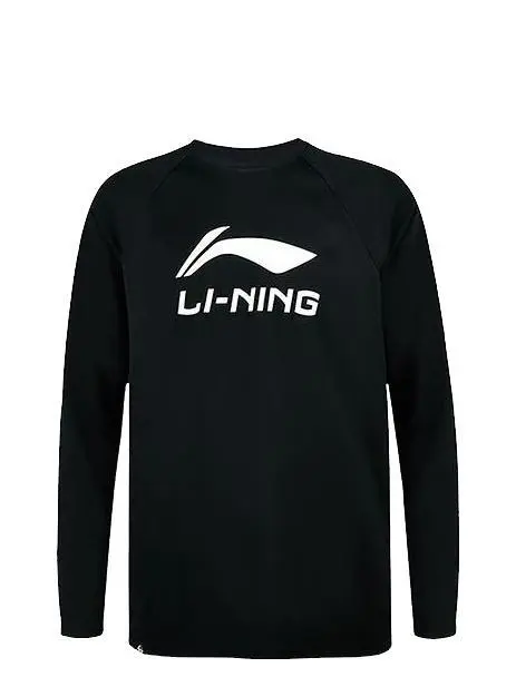 LI-NING Badminton Series Quick Dry Long Sleeve T-shirt - Black/white