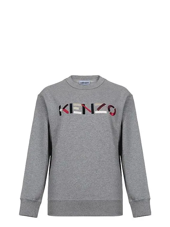 Kenzo Embroidered Logo Fleece Lined Hoodie - Tan