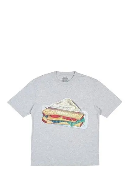 PALACE Plow Marl Triangle Pattern Short Sleeve T-shirt - Grey