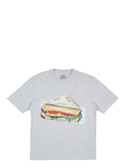 PALACE Plow Marl Triangle Pattern Short Sleeve T-shirt - Grey