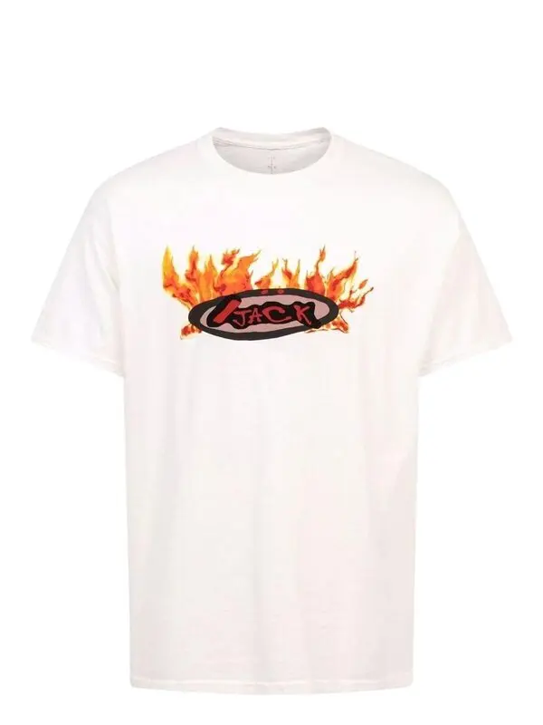 TRAVIS SCOTT Cactus Jack Flame T-shirt - Cream