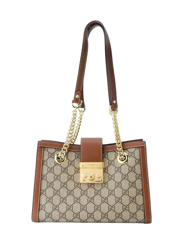 Gucci Padlock Gg Shoulder Bag - Brown
