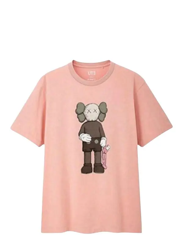 Uniqlo X Kaws Graphic Ut T-shirt - Water Pink